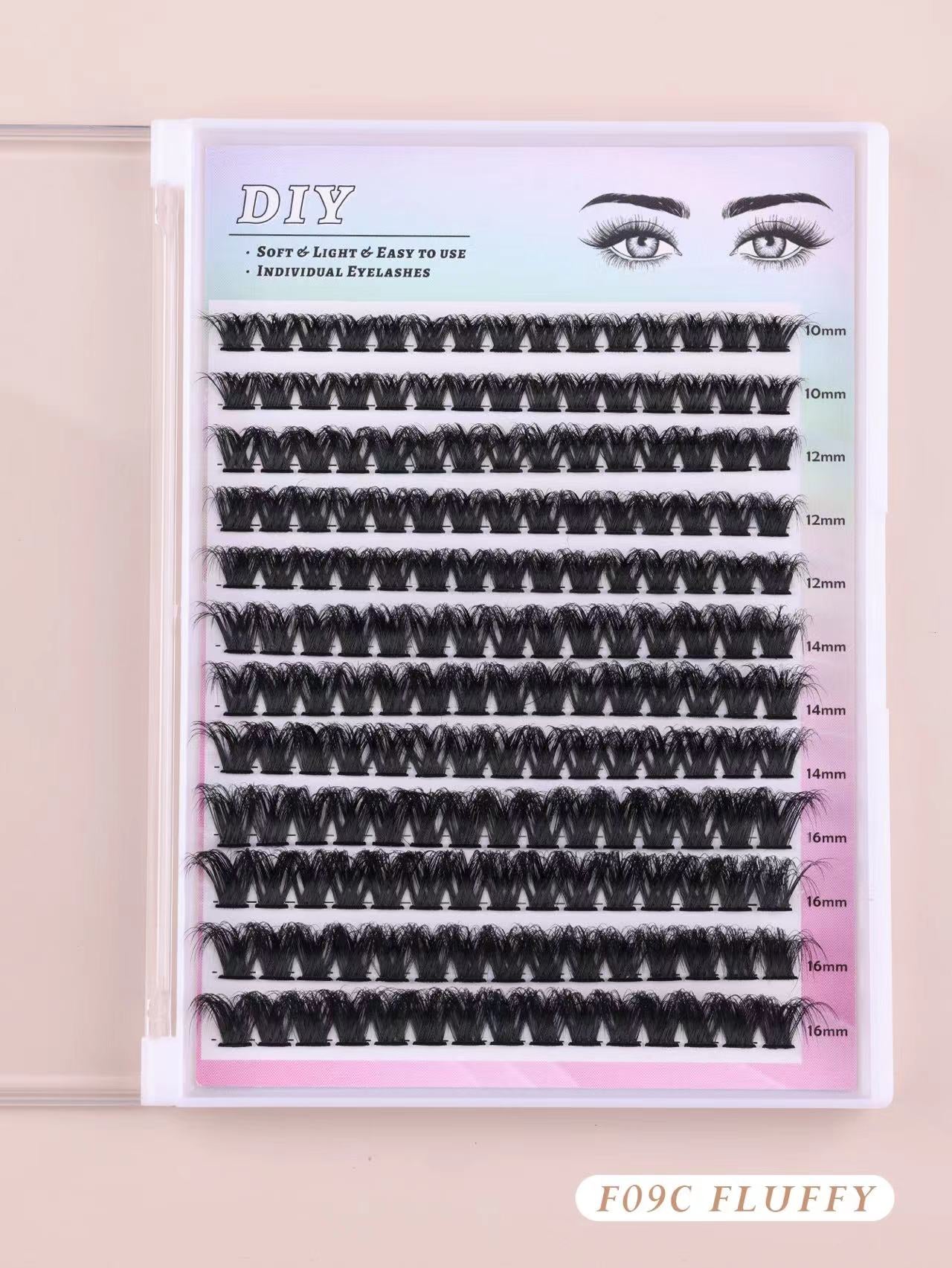 DIY LASH EXTENSION F09C FLUFFY – Lovelybeautylashes